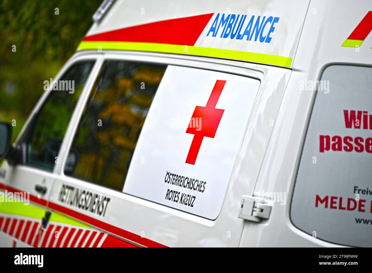 Red Cross rescue vehicle in Lower Austria Stock Photo - Alamy