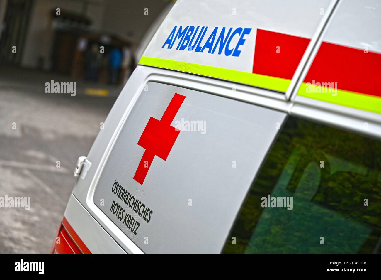 Red Cross rescue vehicle in Lower Austria Stock Photo - Alamy