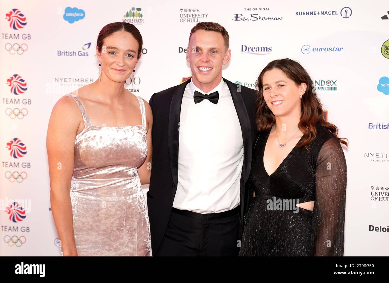 Mallory Franklin (left) and Joe Clarke (centre) and Kimberley Woods ...