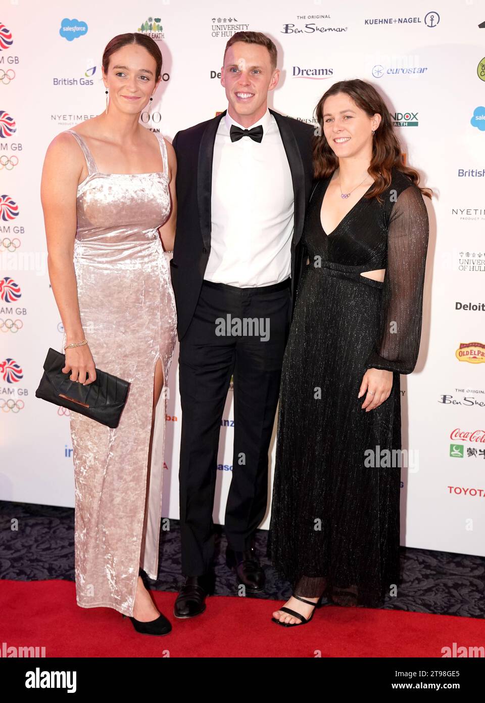 Mallory Franklin (left) and Joe Clarke (centre) and Kimberley Woods ...