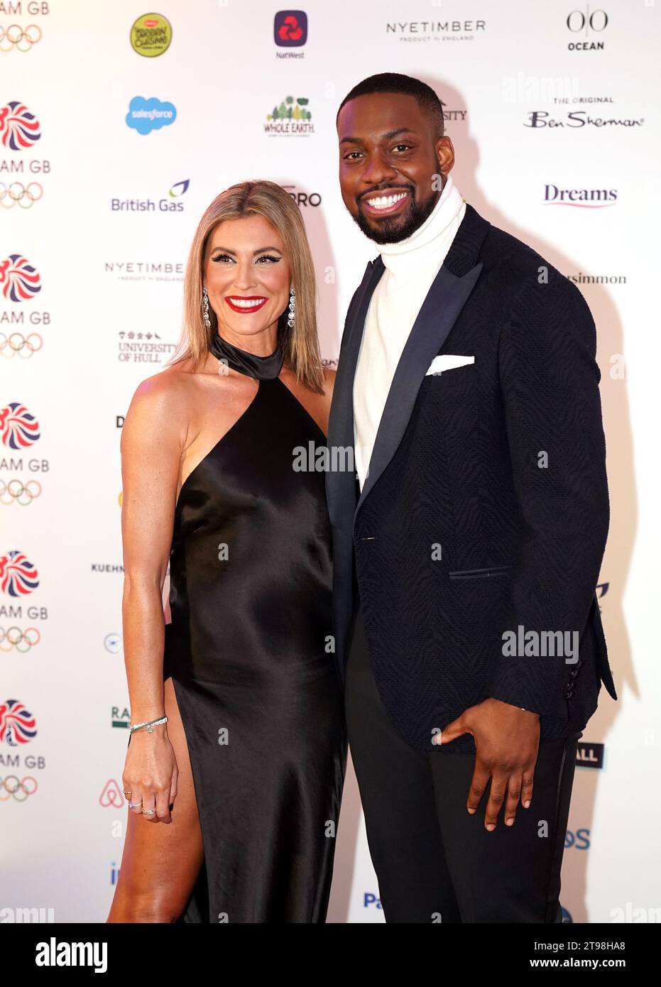 Orla Chennaoui (left) and Lutalo Muhammad arrives for the 2023 Team GB ...
