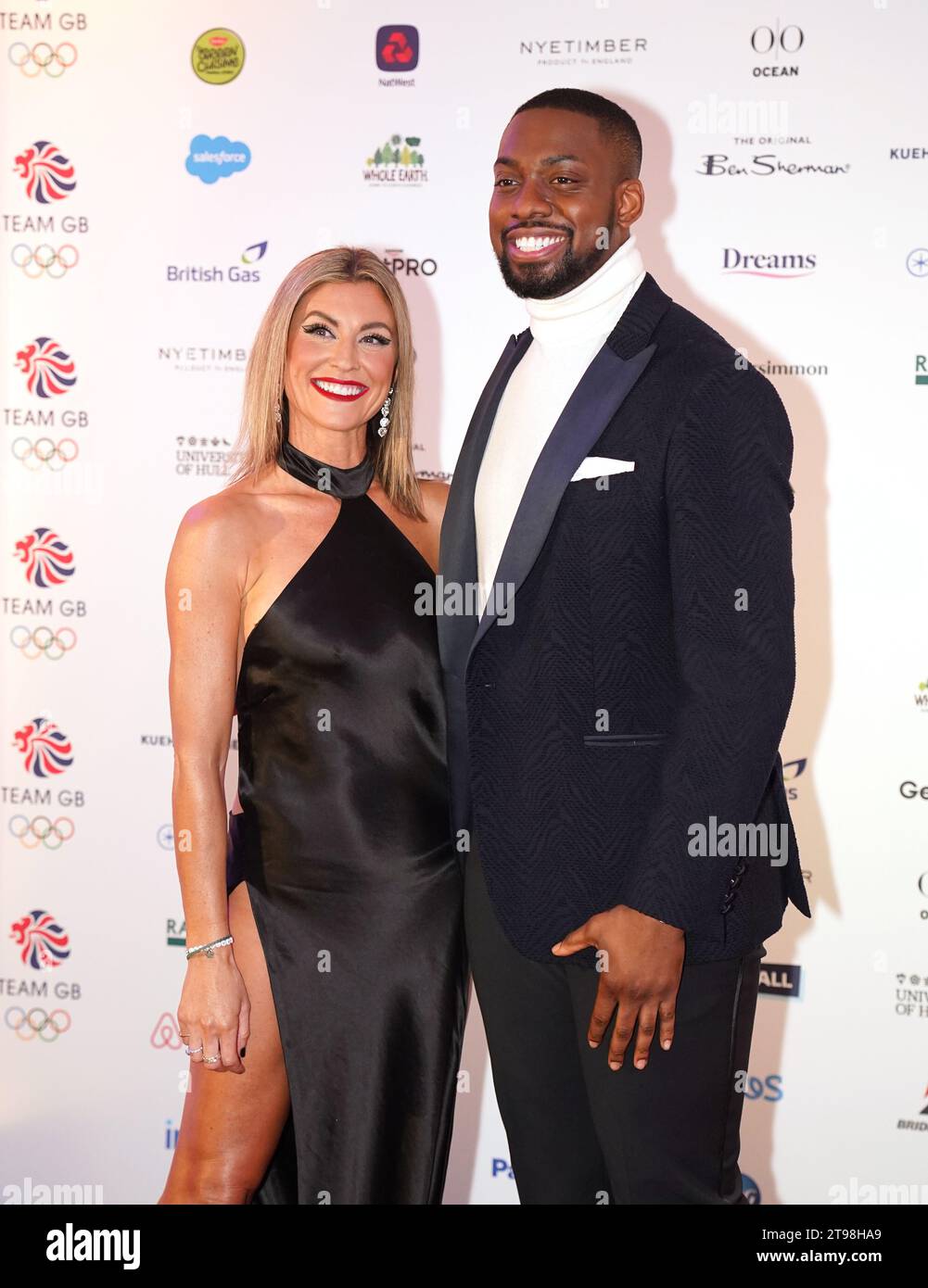Orla Chennaoui (left) and Lutalo Muhammad arrives for the 2023 Team GB ...