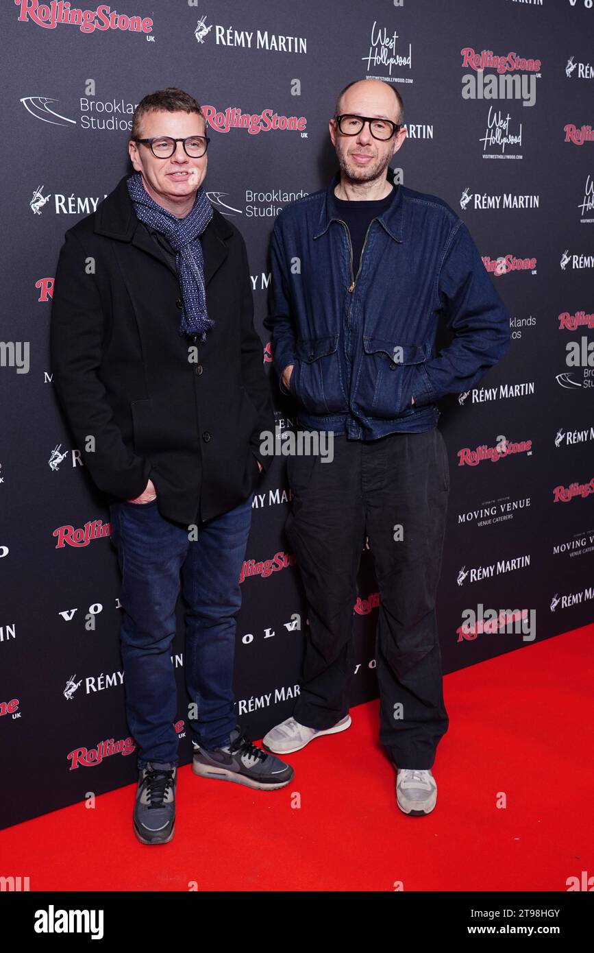 The Chemical Brothers, Ed Simons (left) and Tom Rowlands, attending the ...