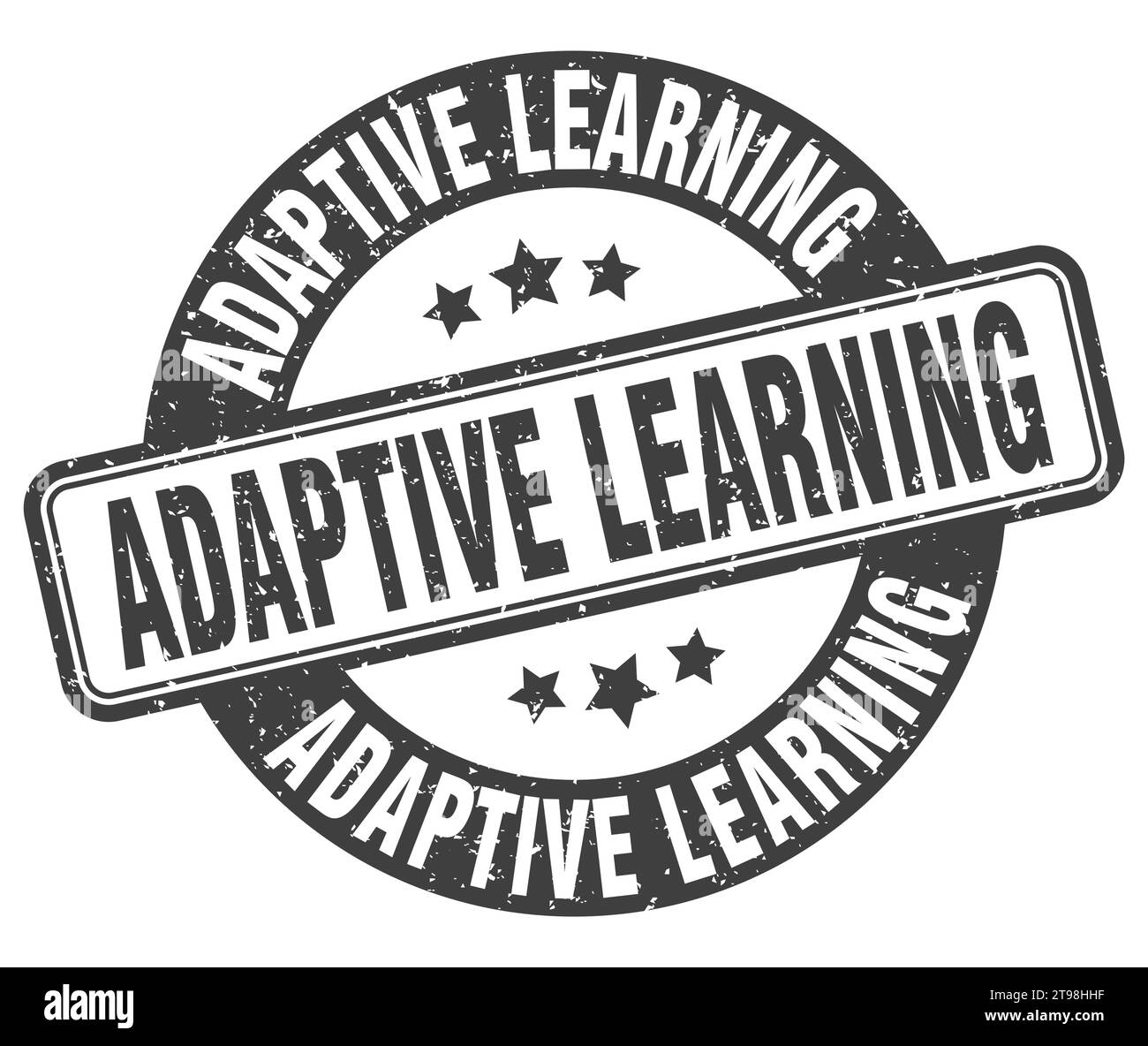 adaptive learning stamp. adaptive learning sign. round grunge label ...