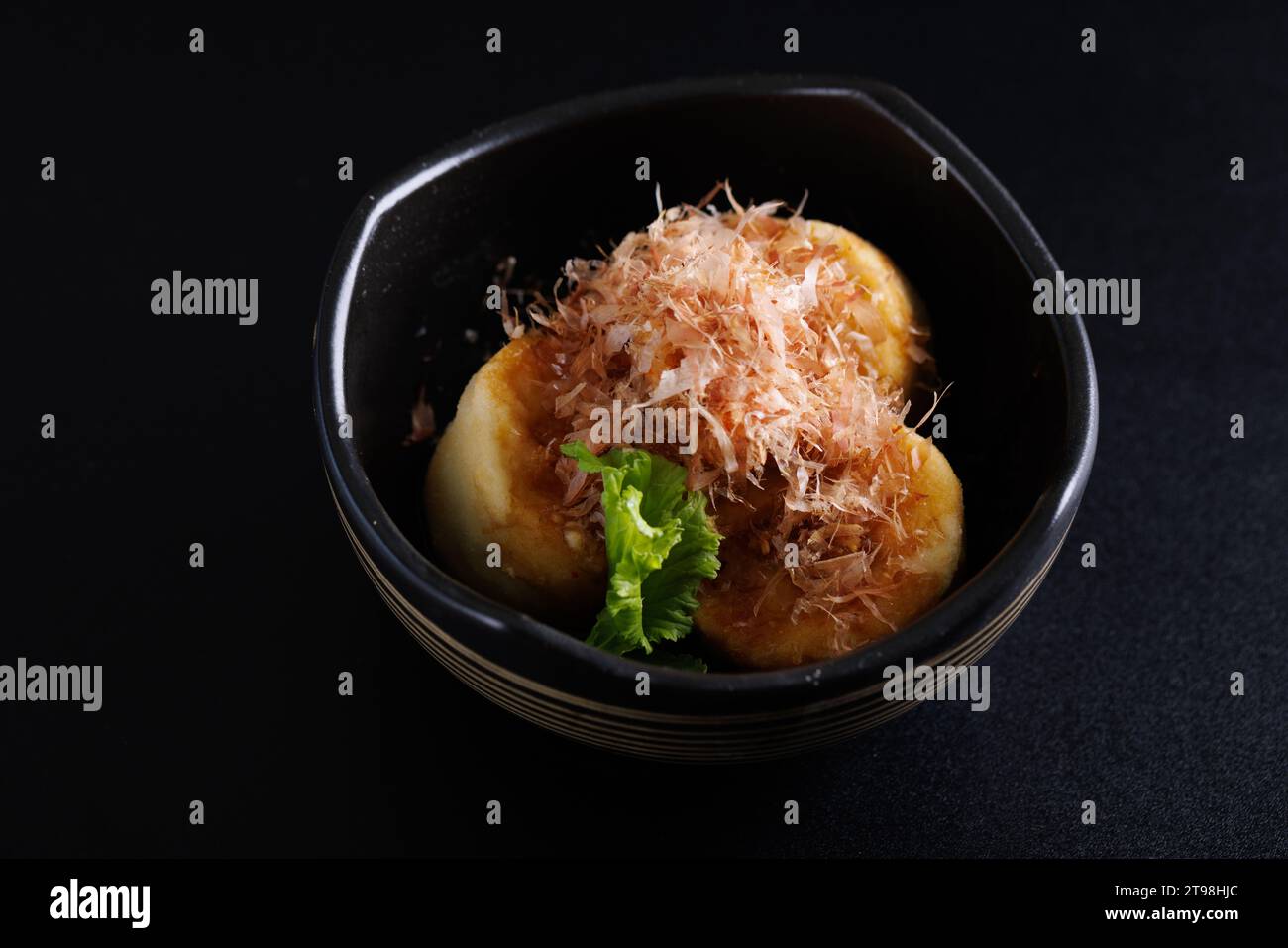 Japanese fried agedashi tofu Japanese appetizer fried tofu with sauce ...