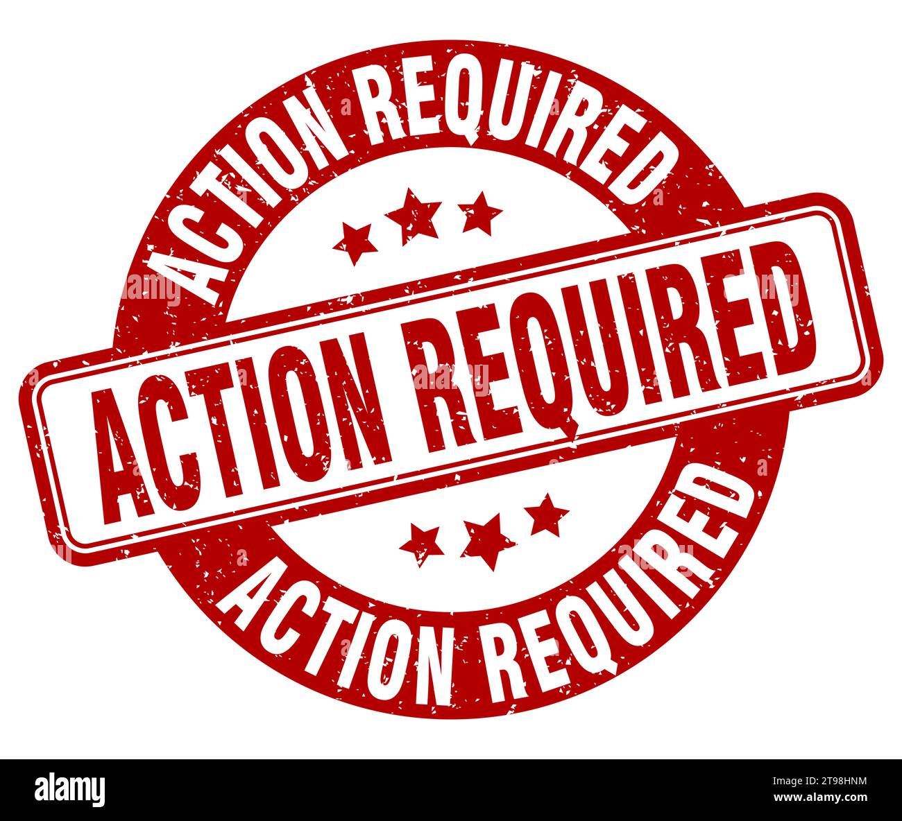 action required stamp. action required sign. round grunge label Stock ...