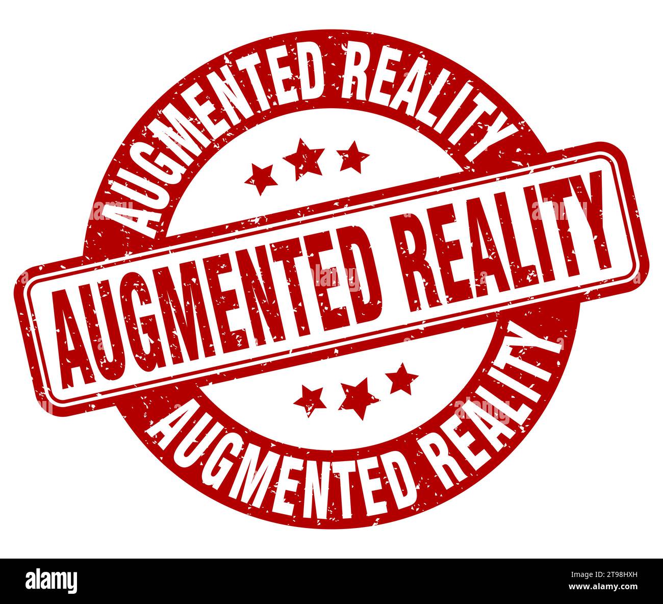 augmented reality stamp. augmented reality sign. round grunge label ...