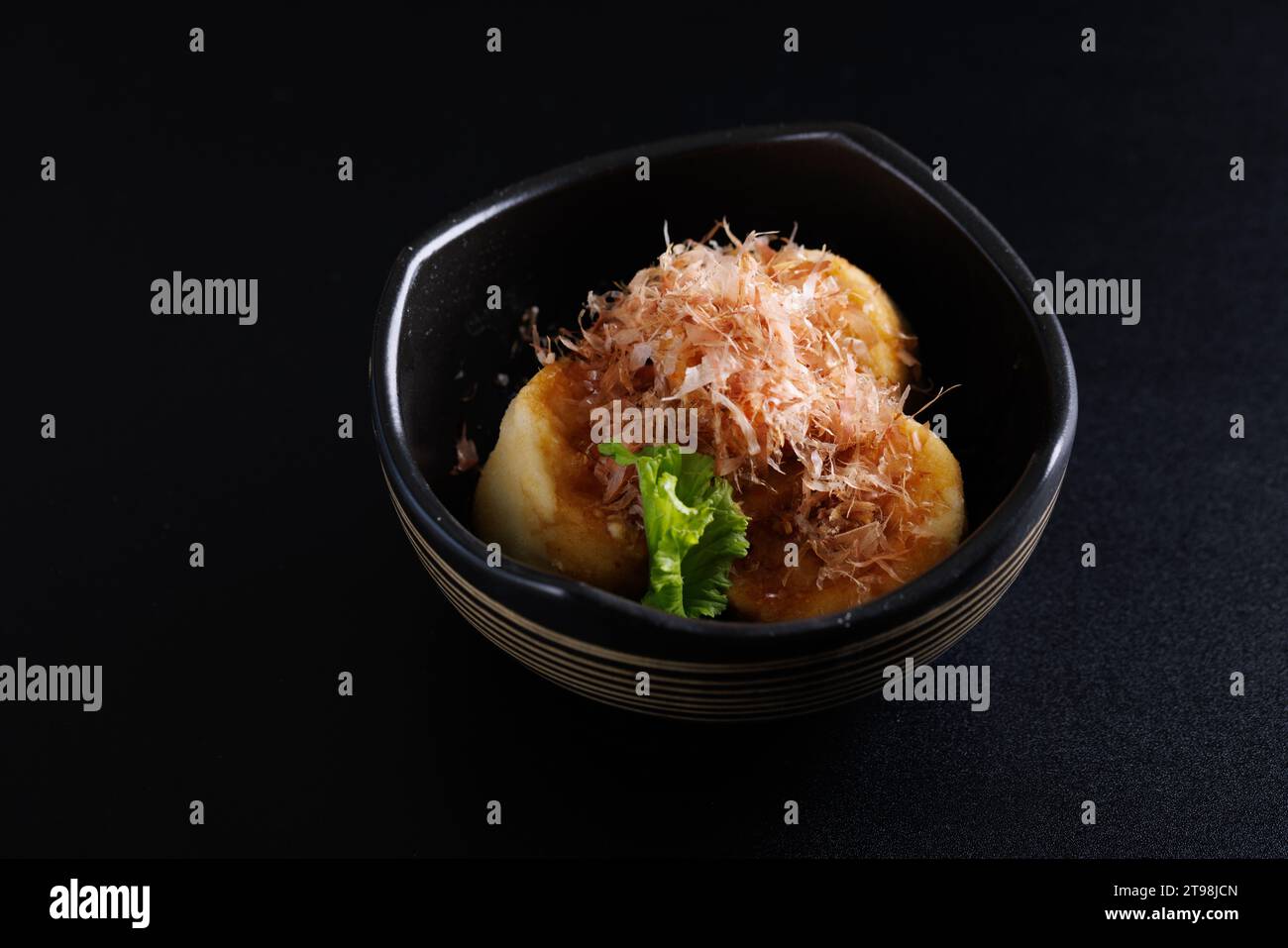 Japanese fried agedashi tofu Japanese appetizer fried tofu with sauce ...