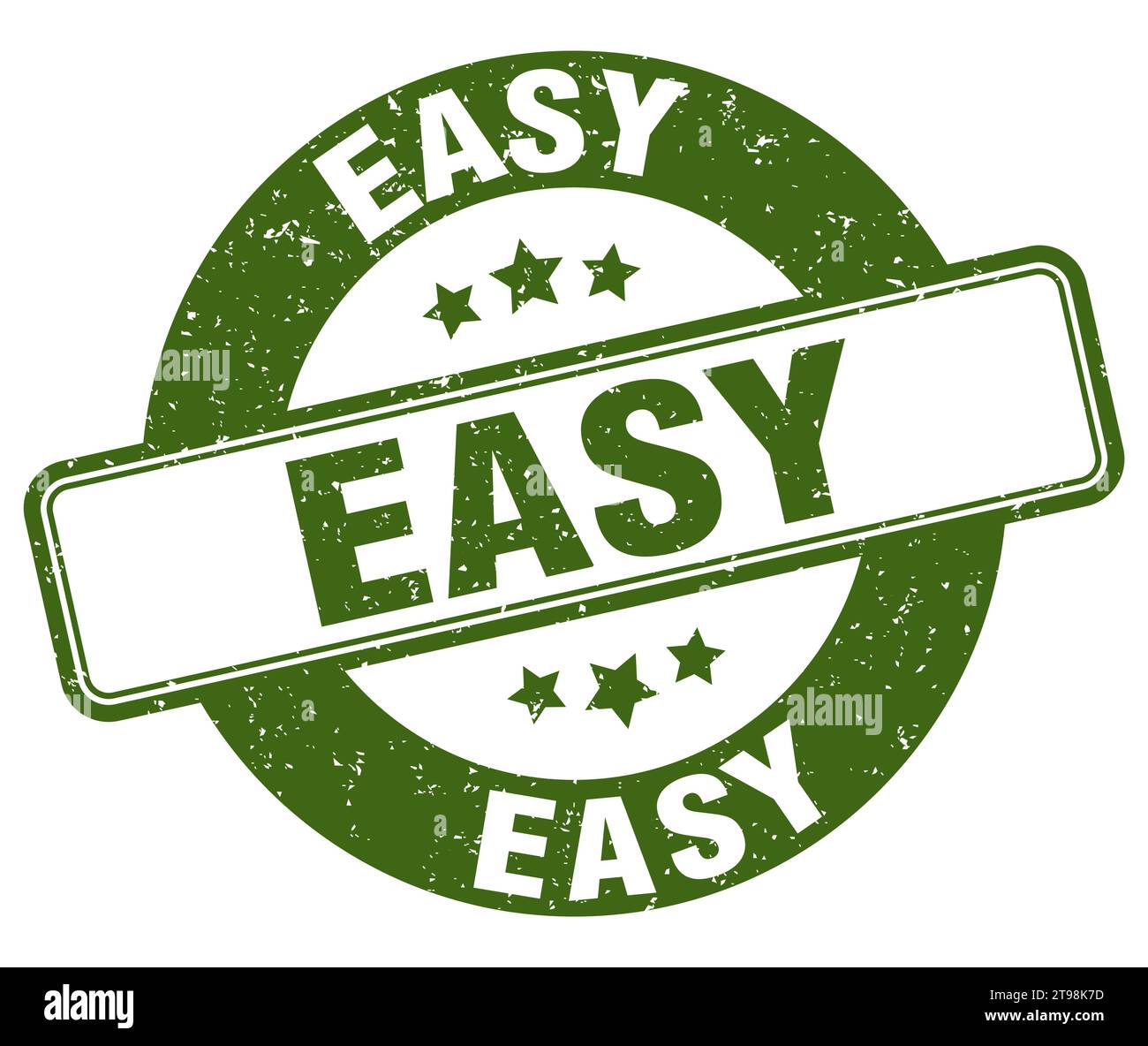 easy stamp. easy sign. round grunge label Stock Vector Image & Art - Alamy