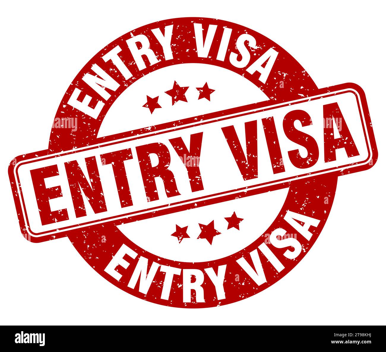 entry visa stamp. entry visa sign. round grunge label Stock Vector ...