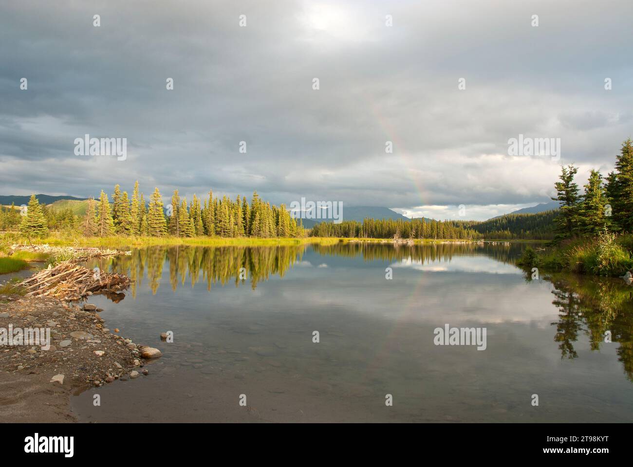 Beaver lake, Alaska Stock Photo - Alamy