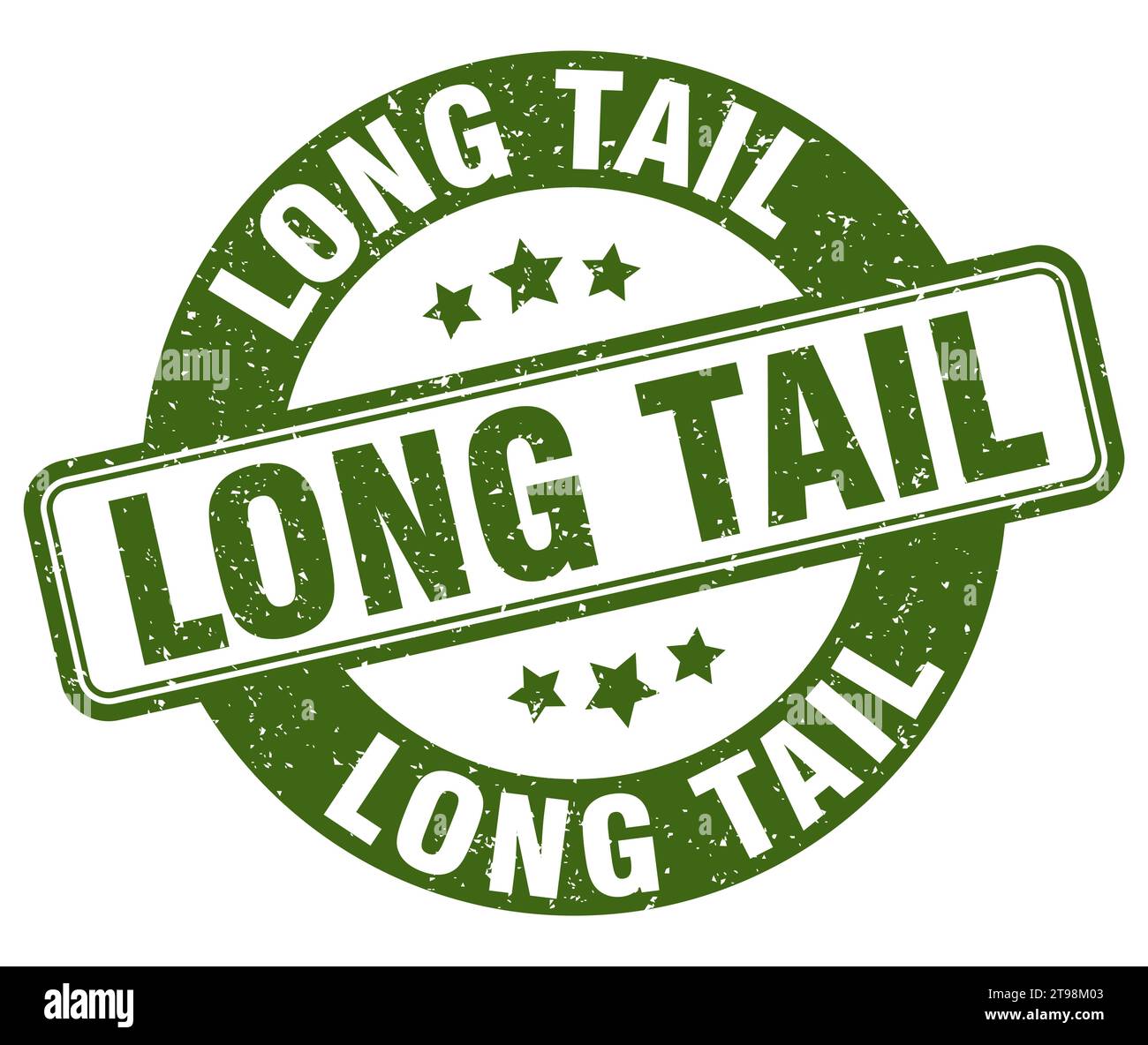 long tail stamp. long tail sign. round grunge label Stock Vector Image ...