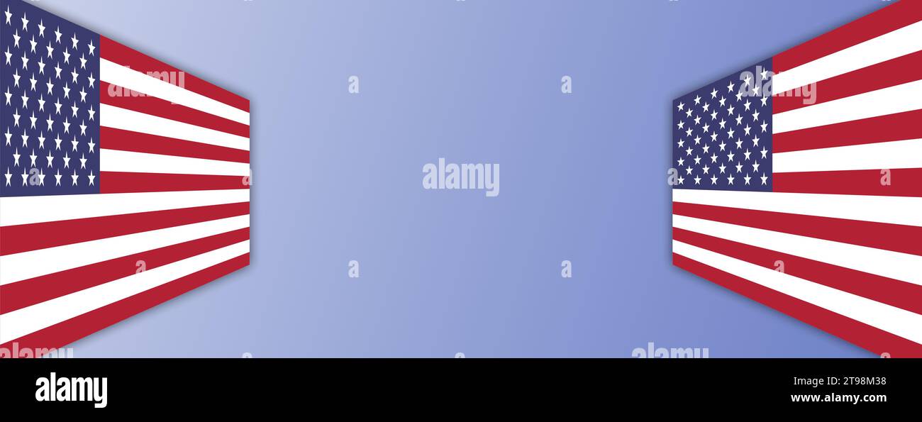 United States web banner. USA national flags vector background ...