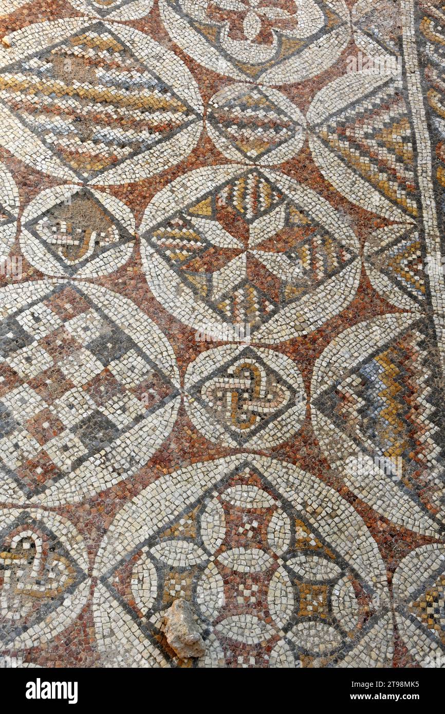 Ancient mosaic in Caesarea, Israel Stock Photo - Alamy