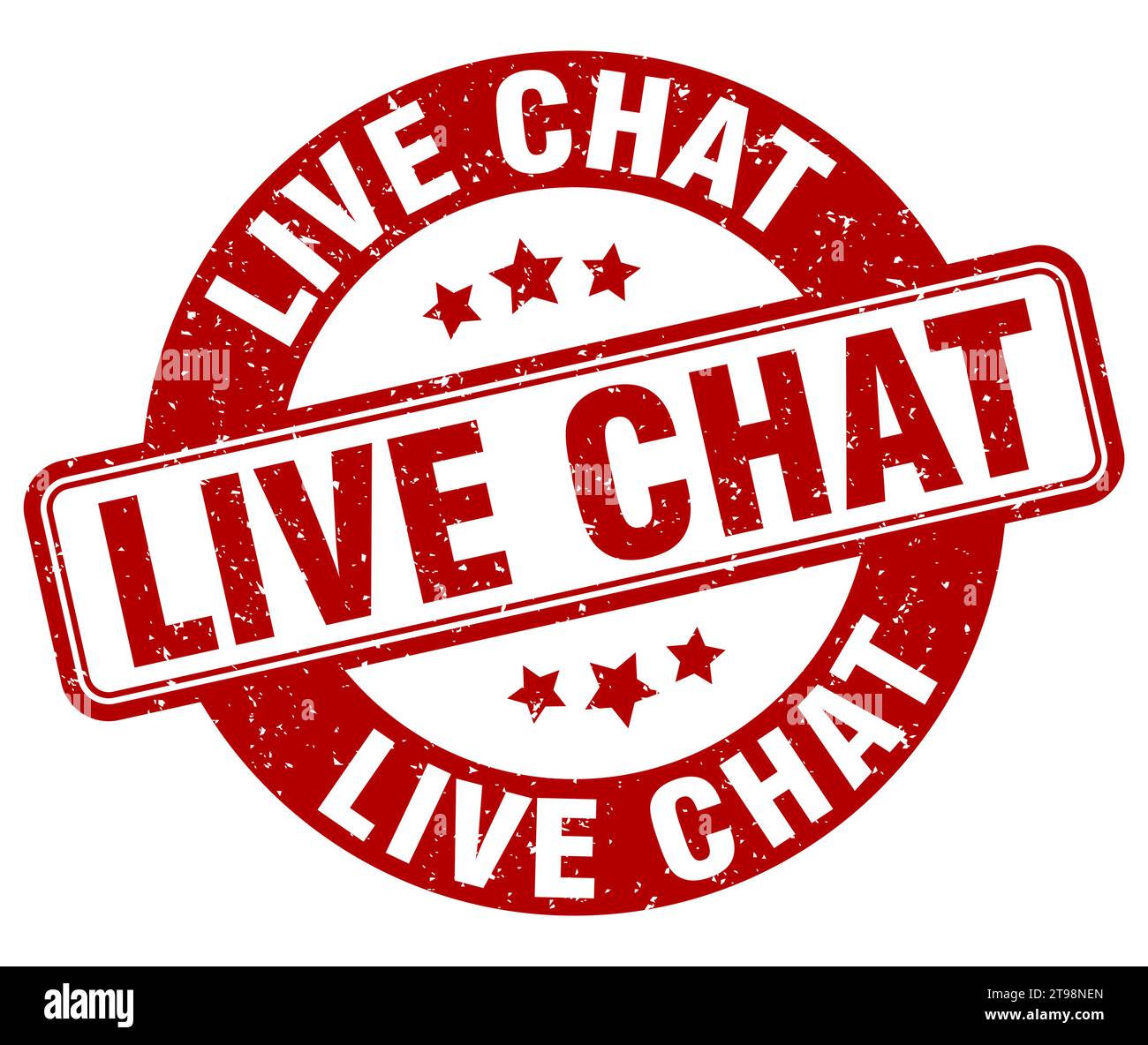 live chat stamp. live chat sign. round grunge label Stock Vector Image ...