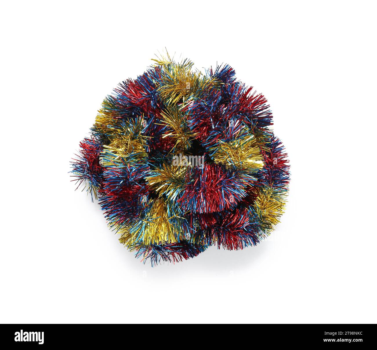 Beautiful Christmas tinsel isolated on white background Stock Photo - Alamy
