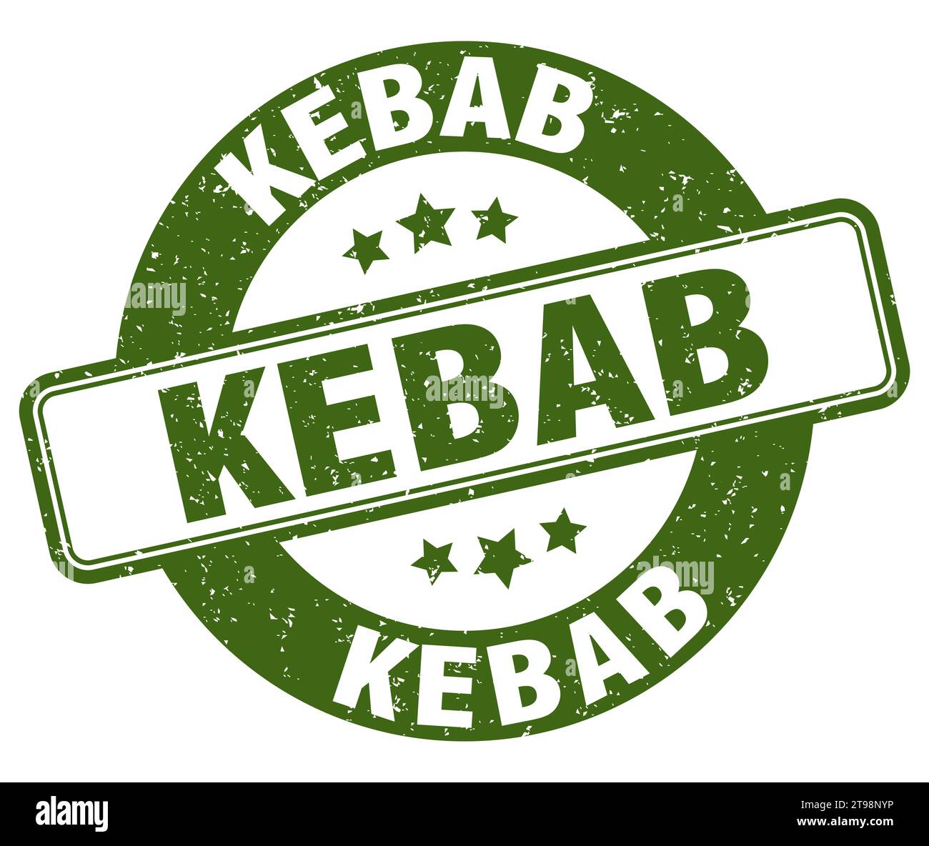 kebab stamp. kebab sign. round grunge label Stock Vector Image & Art ...