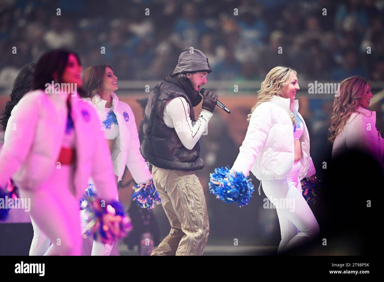 American singer and rapper Jack Harlow performs during halftime of an ...