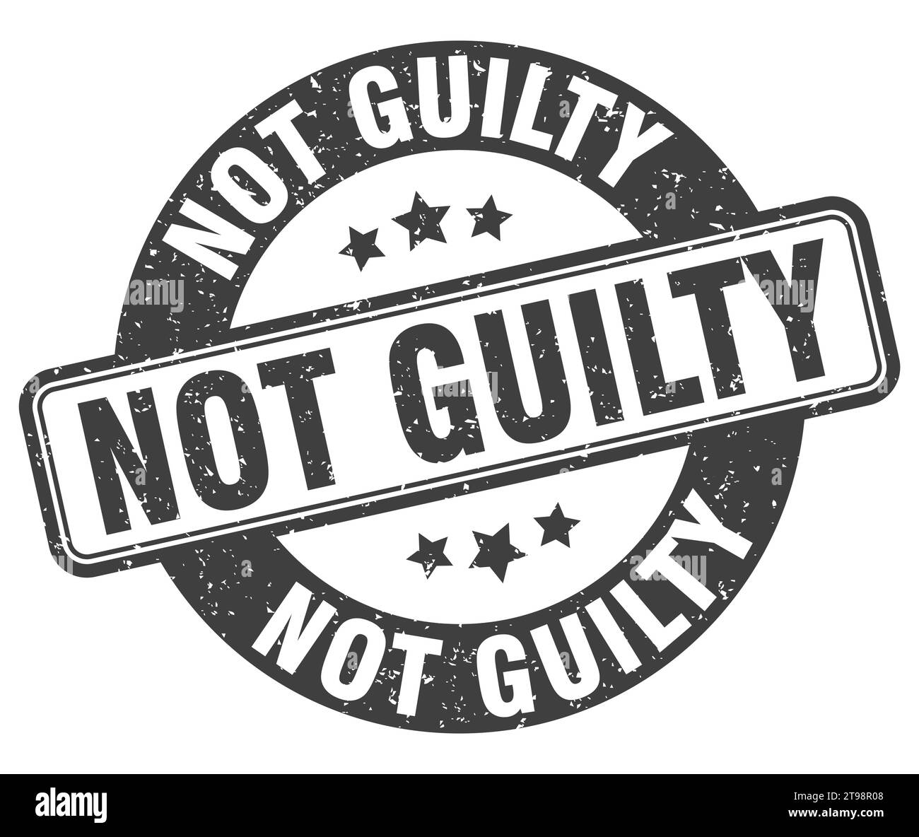 not guilty stamp. not guilty sign. round grunge label Stock Vector ...