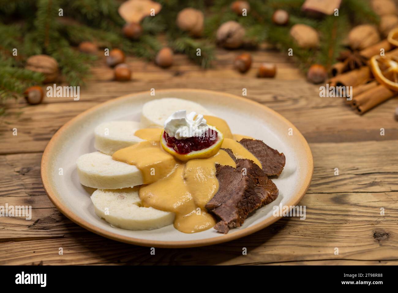 Czech sauce svickova hi-res stock photography and images - Alamy