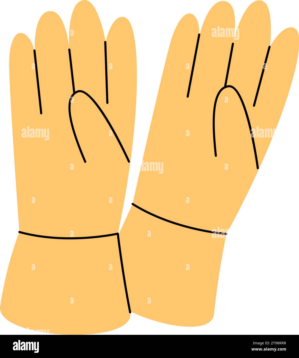 Cleaning gloves. Cleaning service tool. Housekeeping service equipment ...