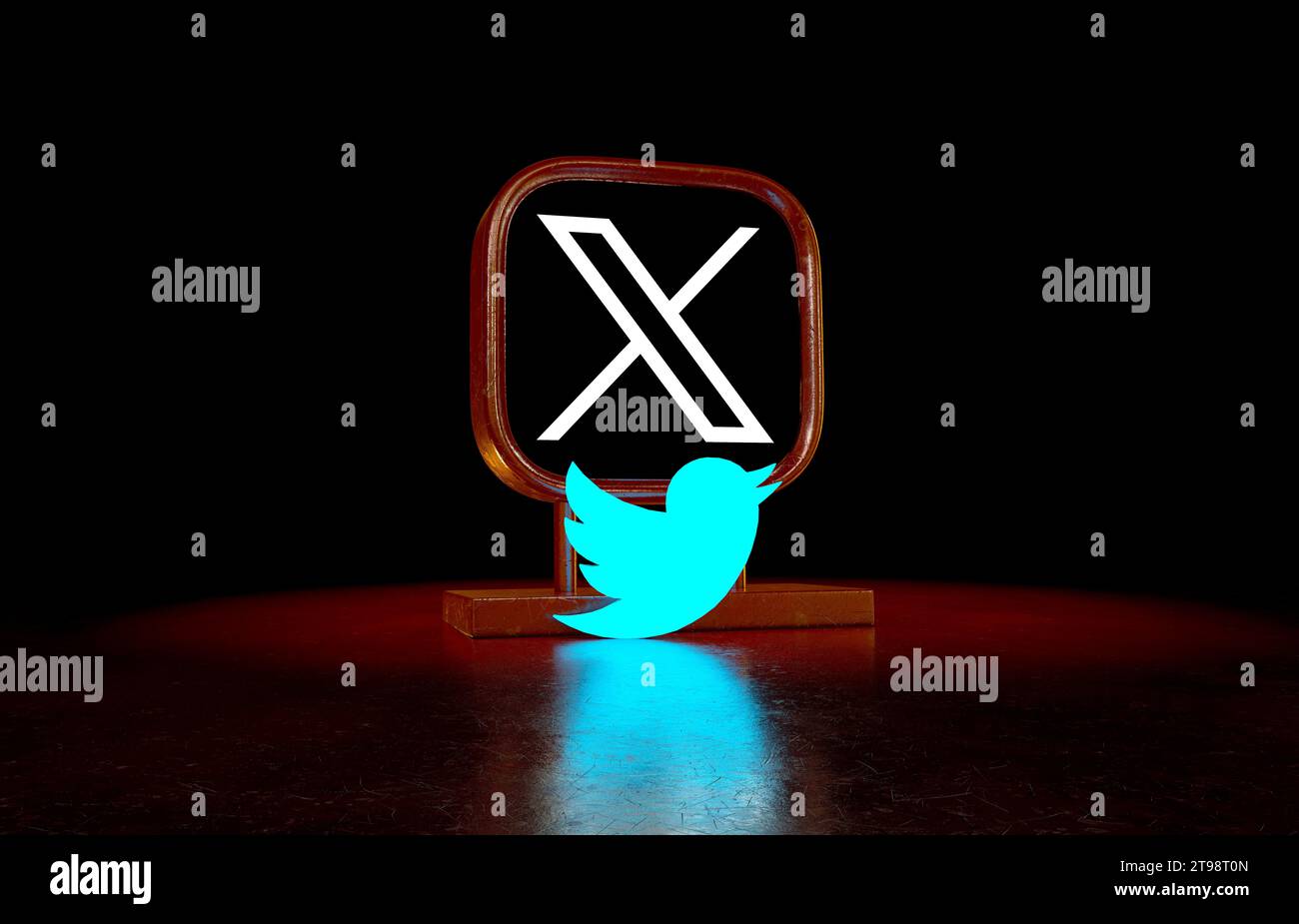 X, Social Media Logos Visual Presentation - Background Design Stock ...