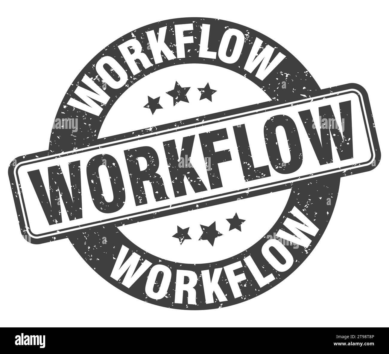 workflow stamp. workflow sign. round grunge label Stock Vector Image ...