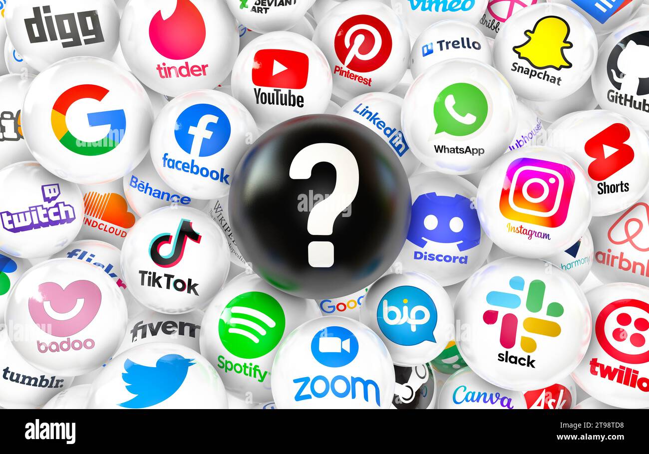 Social Media, Social Media Logos Visual Presentation - Background ...