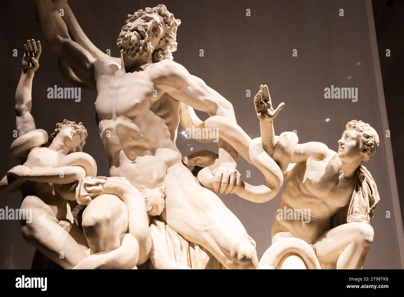 Bassano del Grappa, Italy - December 2022: statue of Laocoon and his sons, famous ancient ...