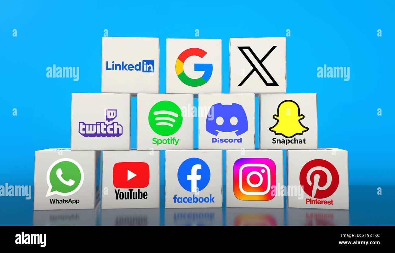 Social Media, Social Media Logos Visual Presentation - Background ...