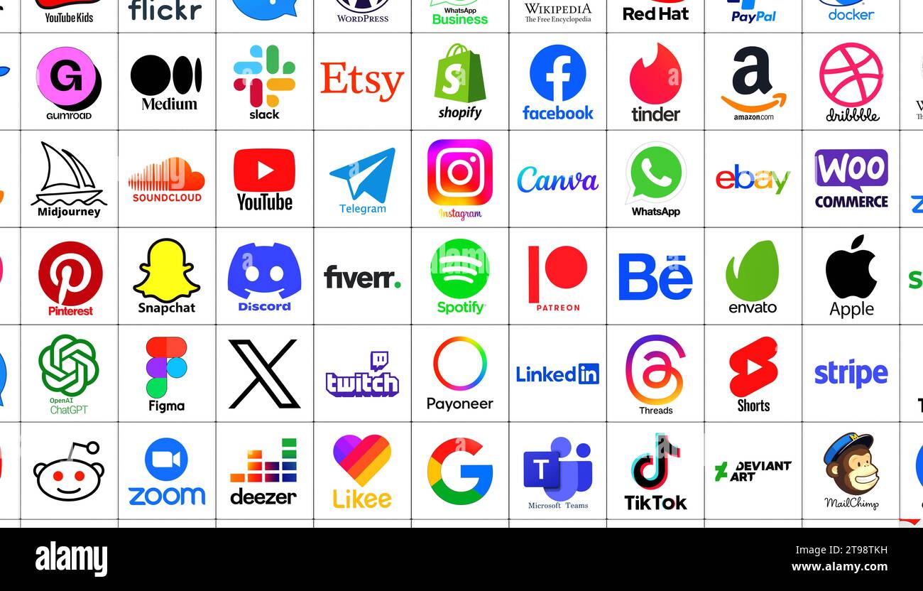 Social Media, Social Media Logos Visual Presentation - Background ...