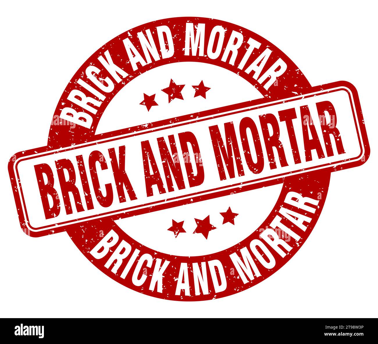 brick and mortar stamp. brick and mortar sign. round grunge label Stock ...