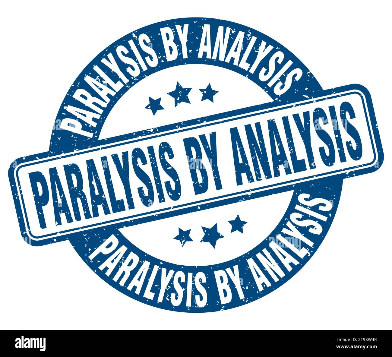 paralysis by analysis stamp. paralysis by analysis sign. round grunge ...
