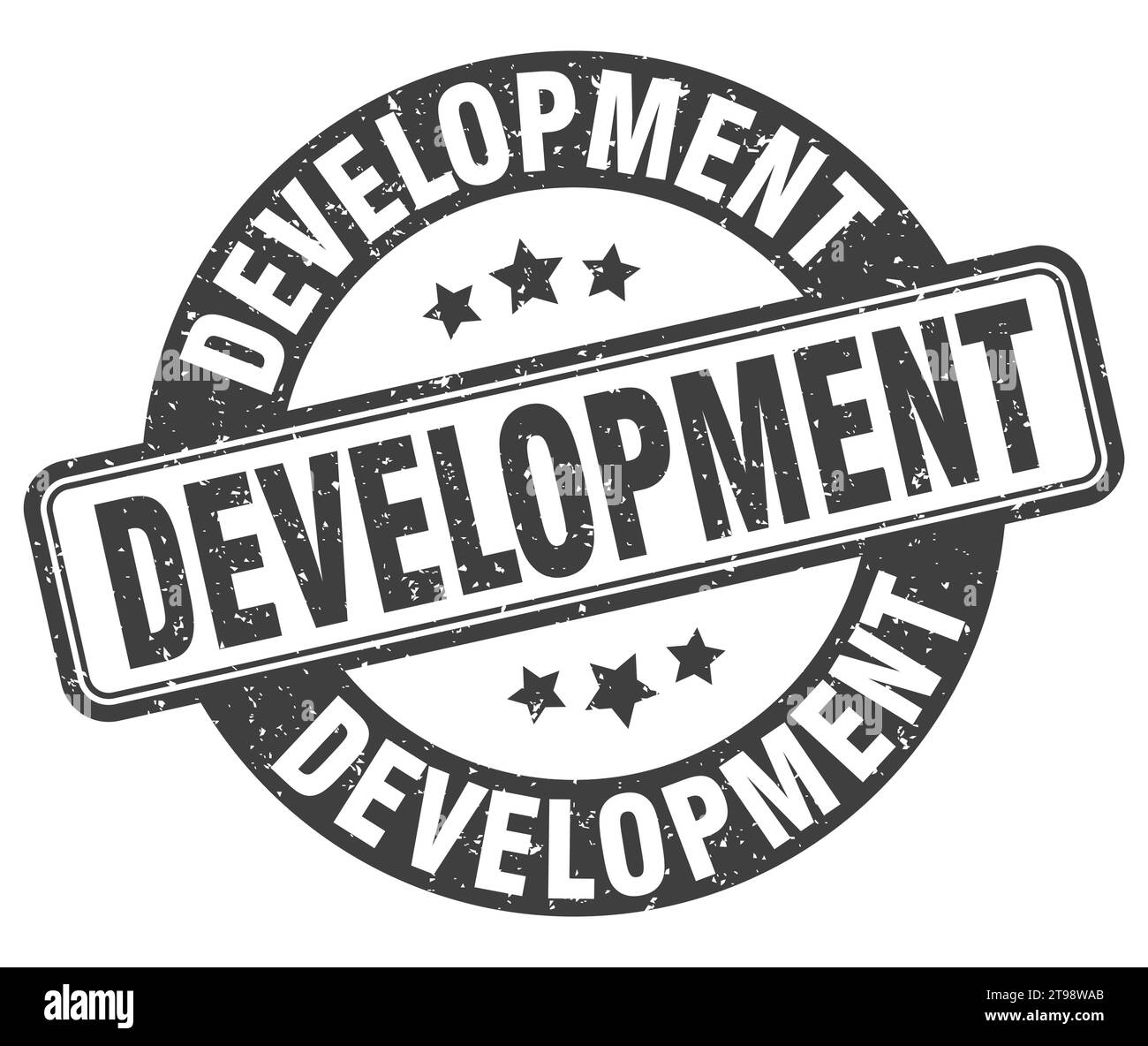 development stamp. development sign. round grunge label Stock Vector ...