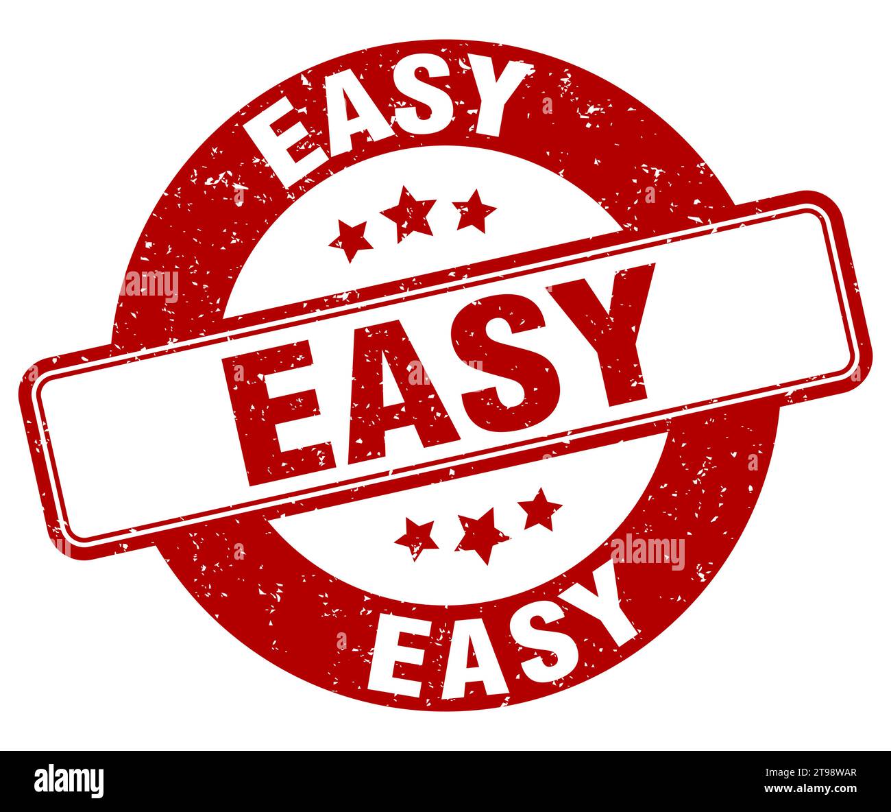 easy stamp. easy sign. round grunge label Stock Vector Image & Art - Alamy