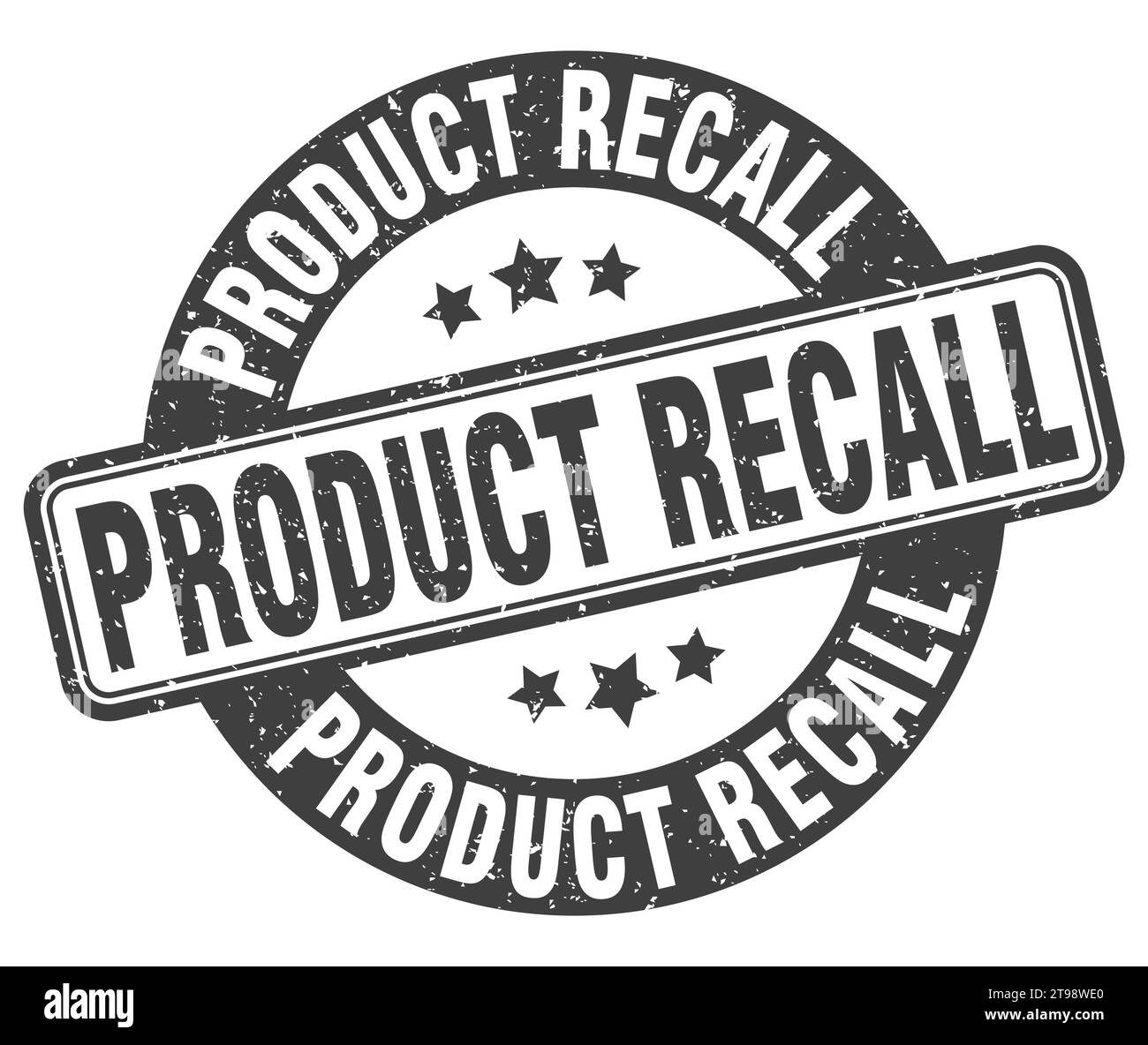 product recall stamp. product recall sign. round grunge label Stock ...