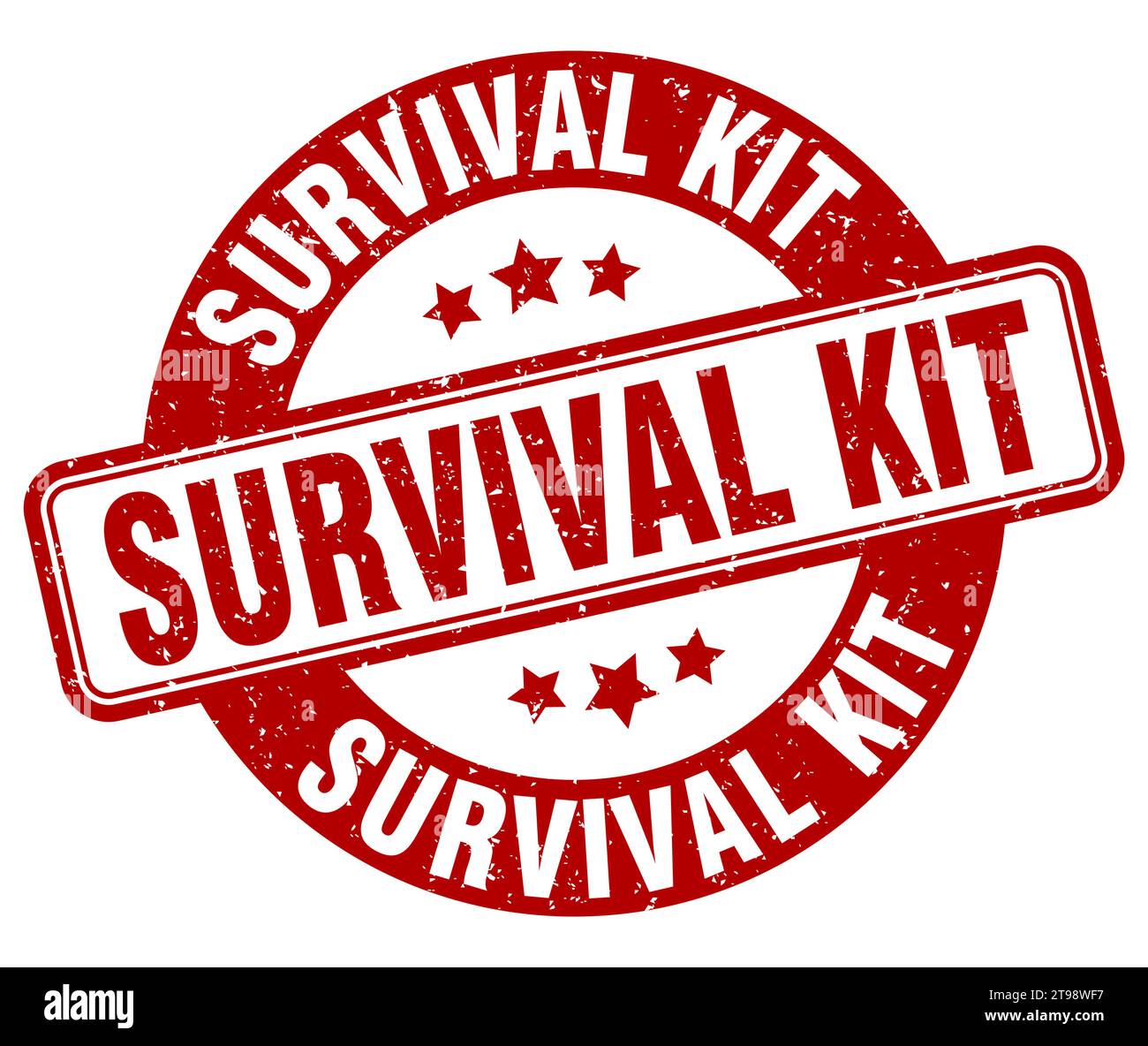 survival kit stamp. survival kit sign. round grunge label Stock Vector ...