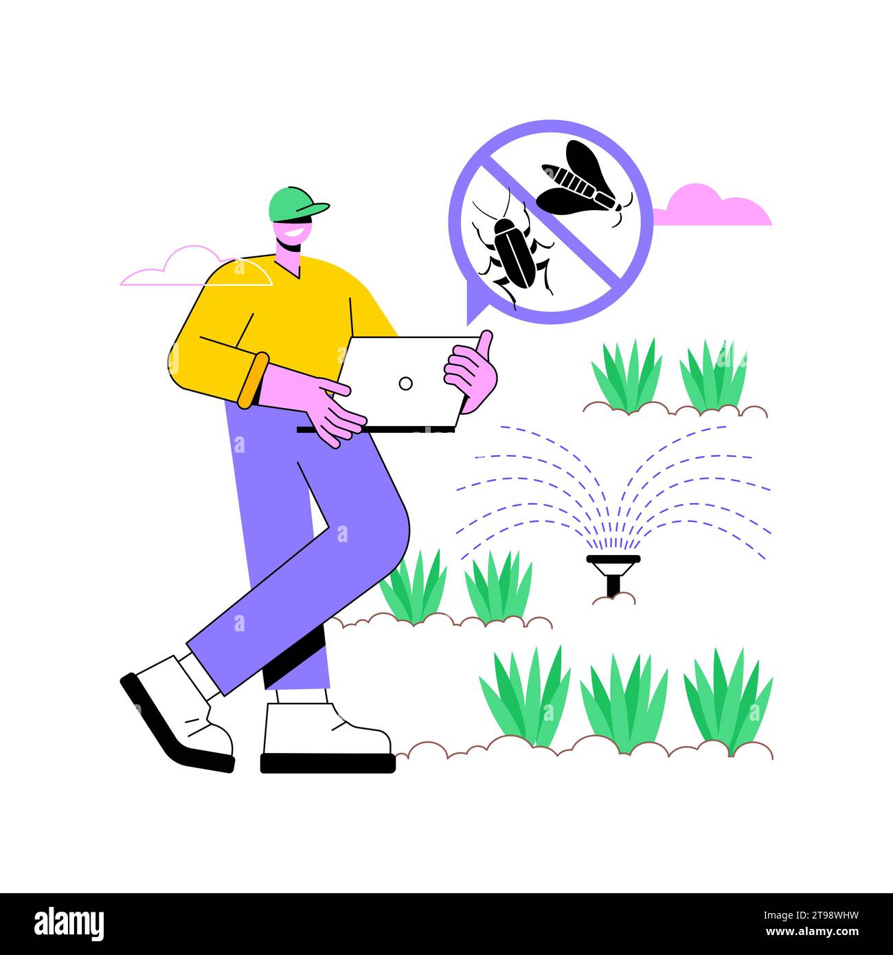 Integrated pest management isolated cartoon vector illustrations ...