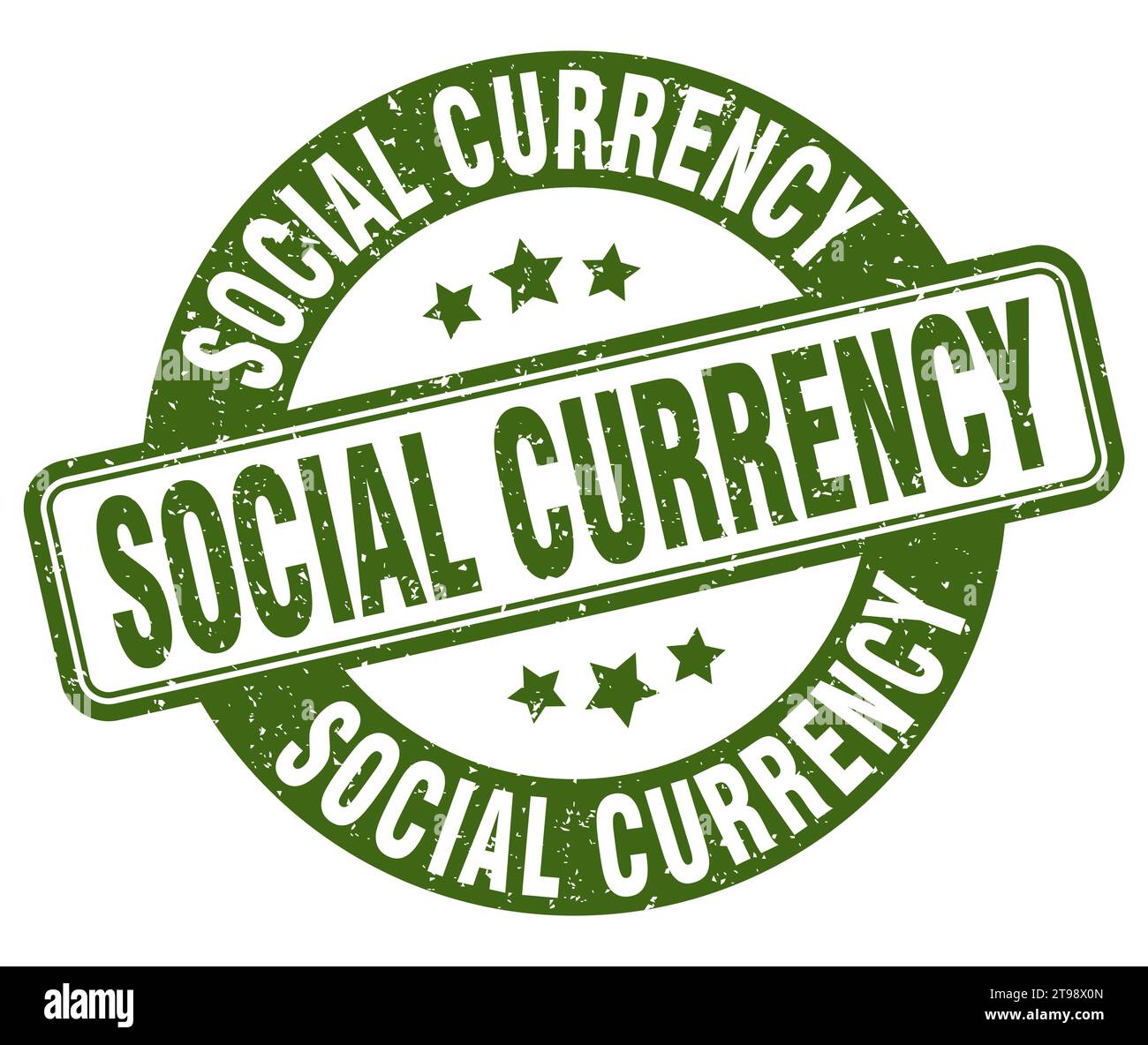 social currency stamp. social currency sign. round grunge label Stock ...