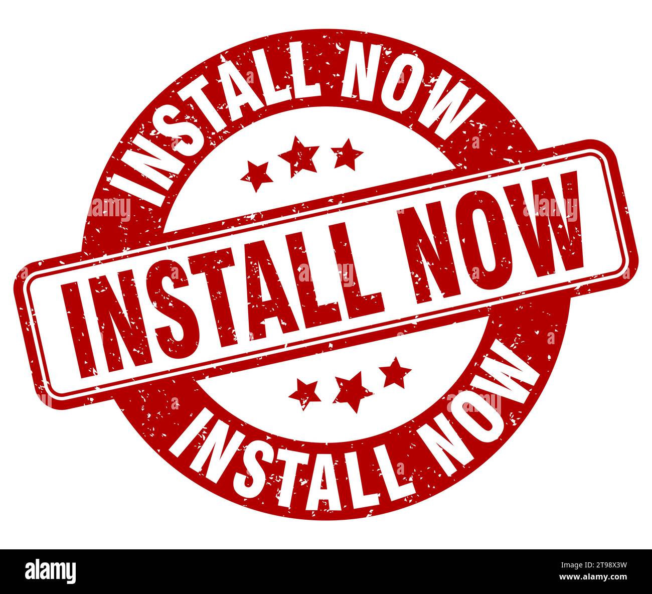 install now stamp. install now sign. round grunge label Stock Vector ...