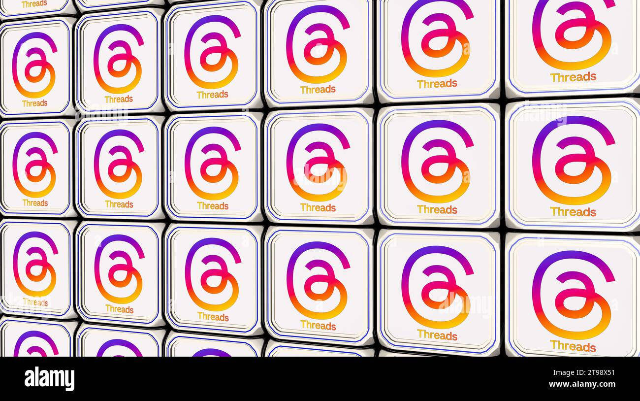 Facebook logo 3d hi-res stock photography and images - Alamy