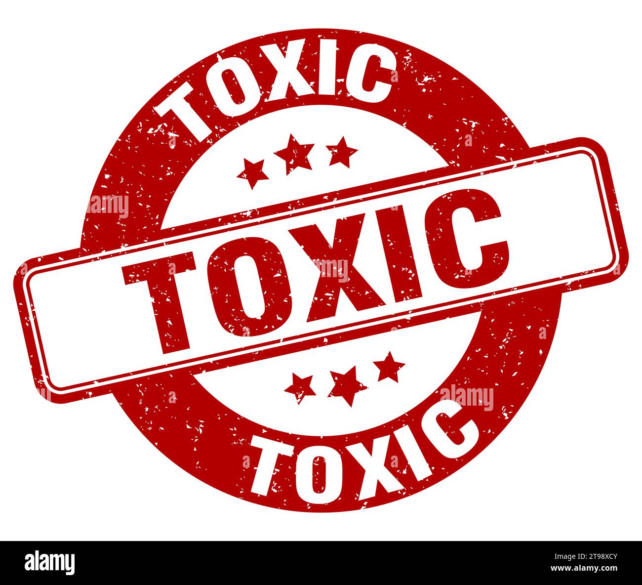 toxic stamp. toxic sign. round grunge label Stock Vector Image & Art ...