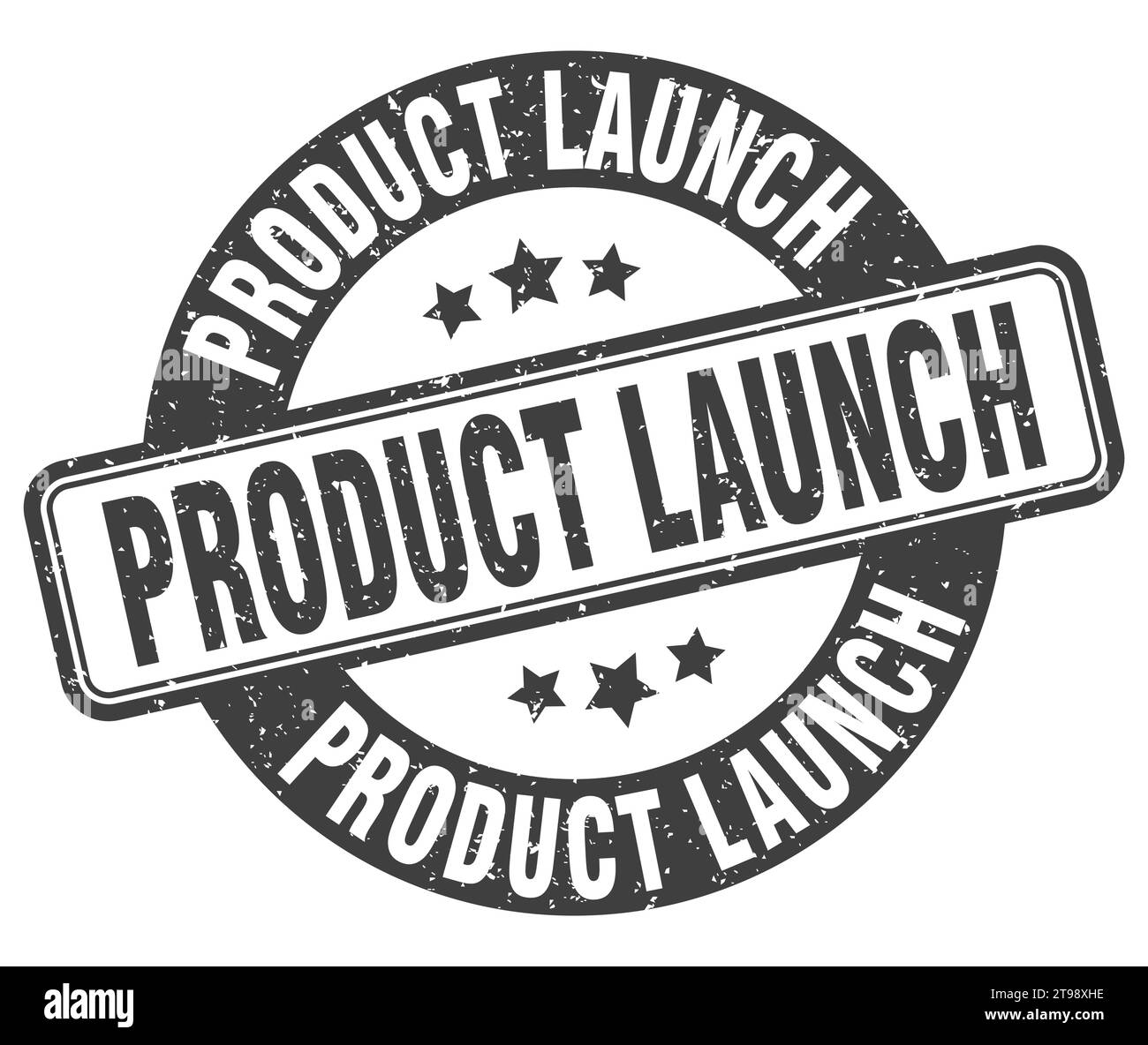 product launch stamp. product launch sign. round grunge label Stock ...
