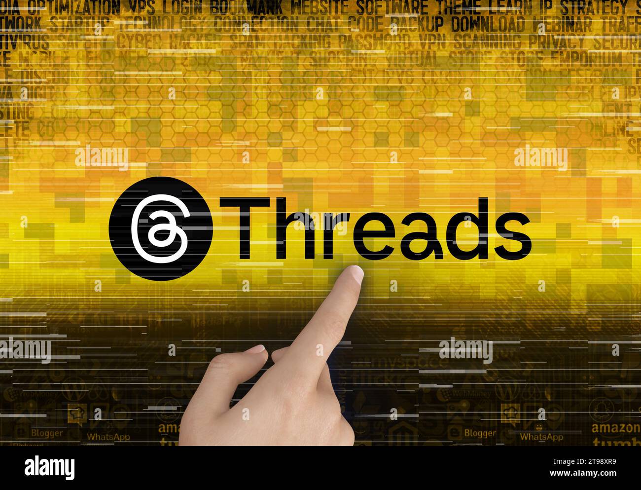 threads, threads background - scoial media art Stock Photo - Alamy