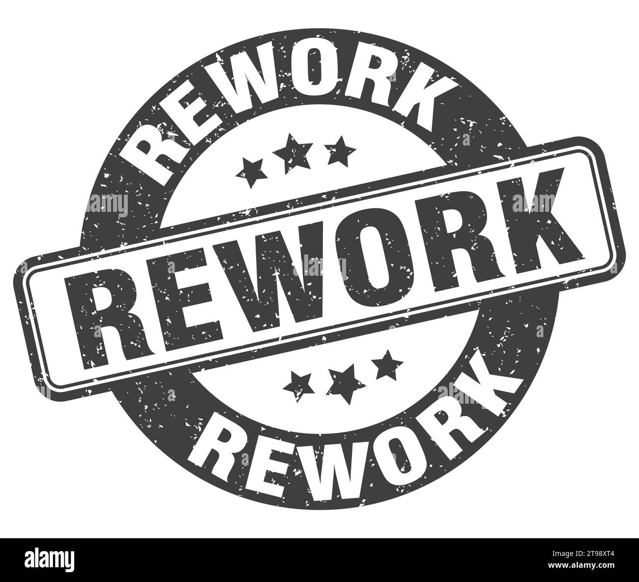 rework stamp. rework sign. round grunge label Stock Vector Image & Art ...