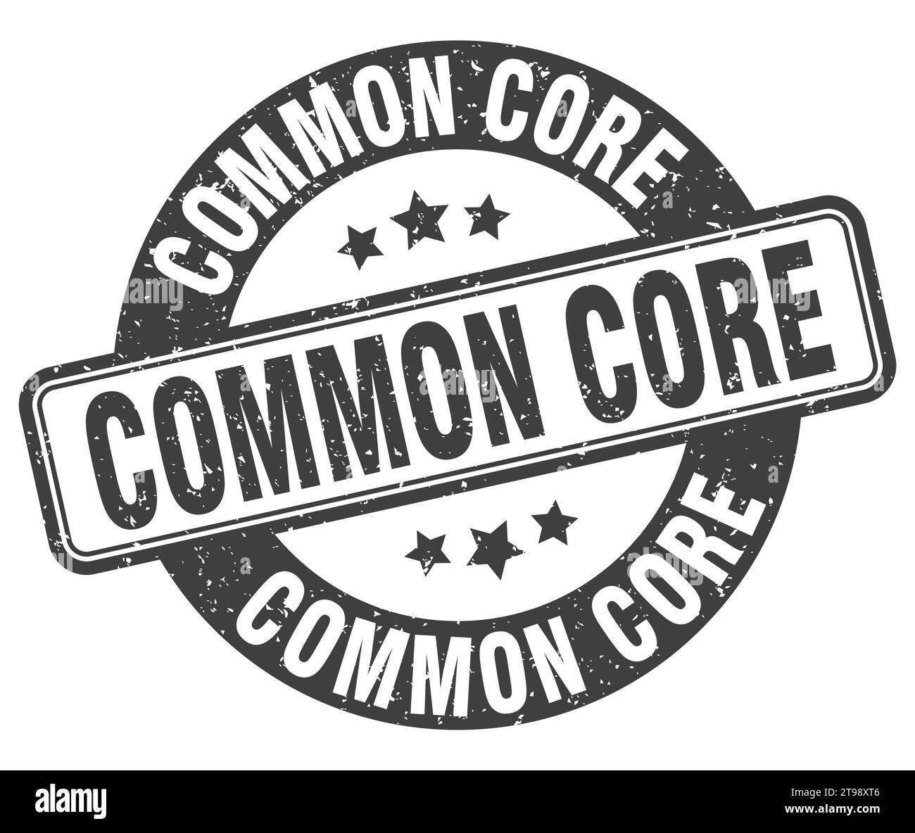 common core stamp. common core sign. round grunge label Stock Vector ...