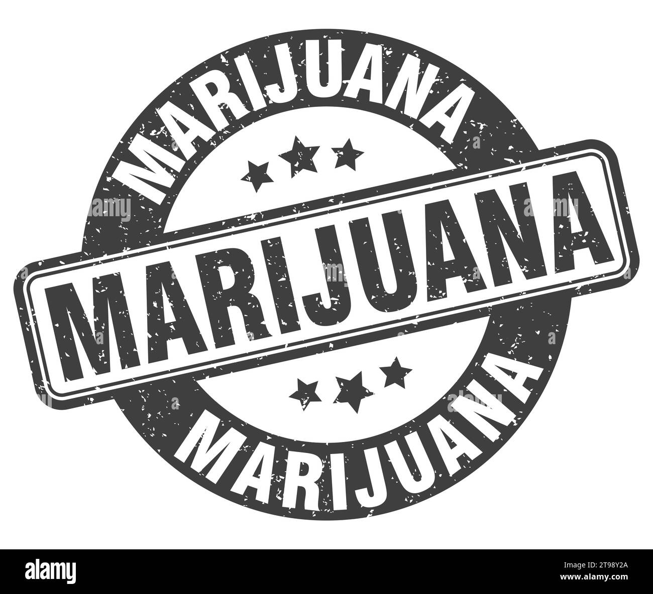 marijuana stamp. marijuana sign. round grunge label Stock Vector Image ...