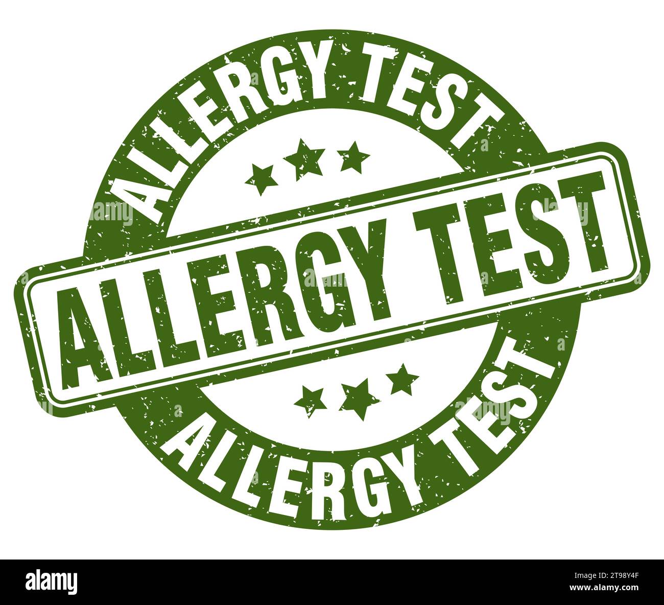 allergy test stamp. allergy test sign. round grunge label Stock Vector ...