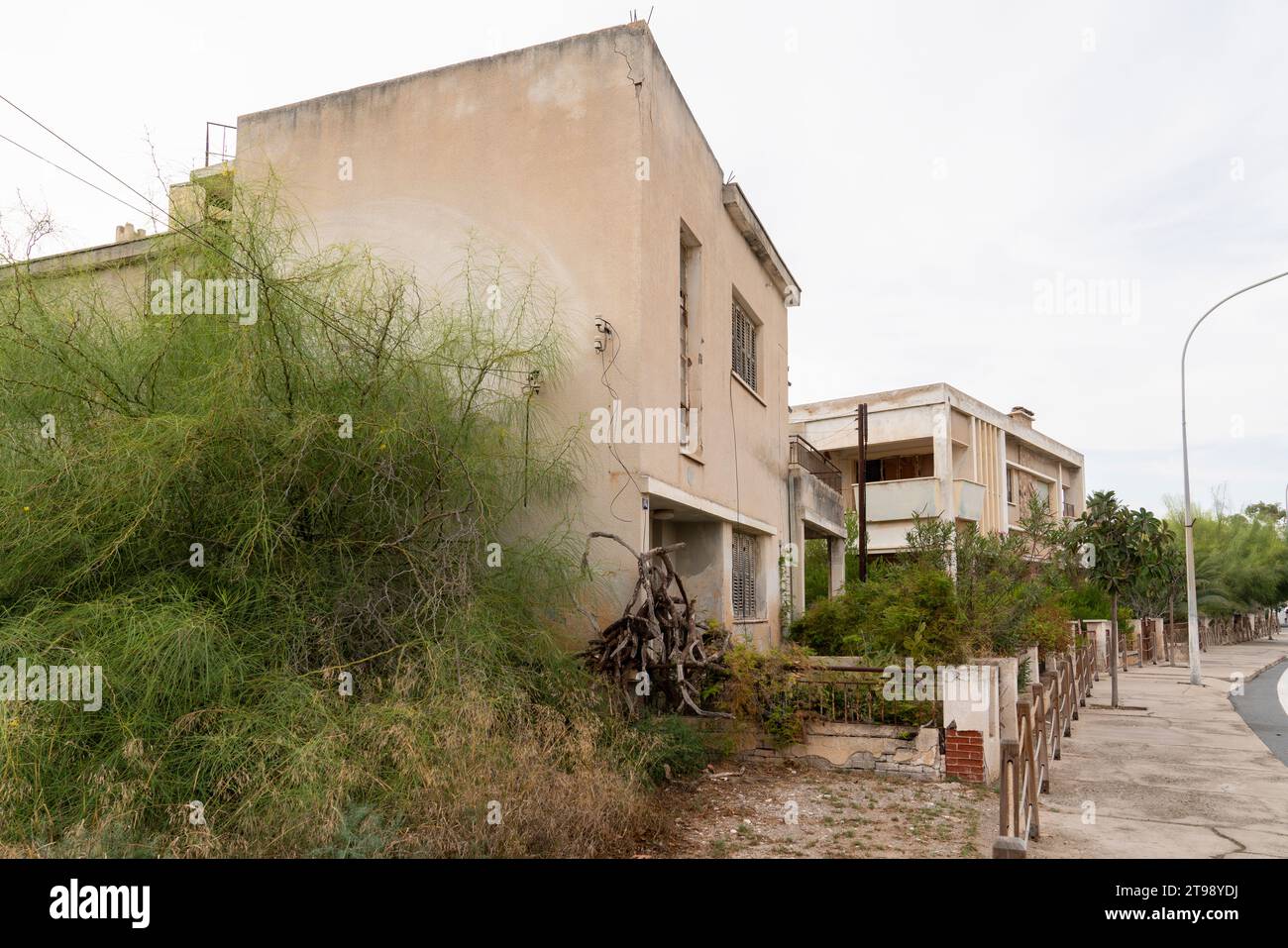 Buildings in the abandoned city Varosha in Famagusta, North Cyprus. The ...