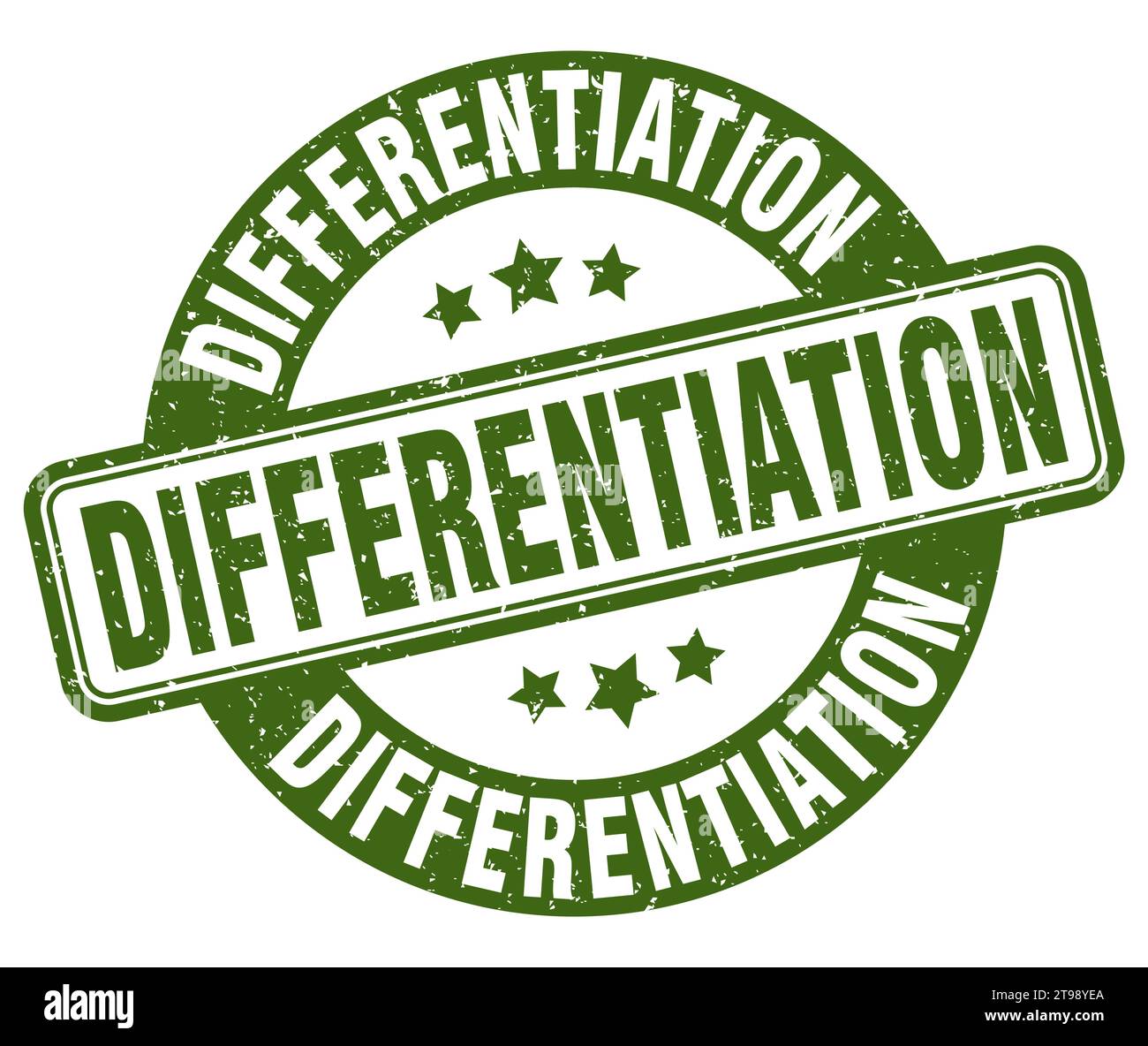 differentiation stamp. differentiation sign. round grunge label Stock ...